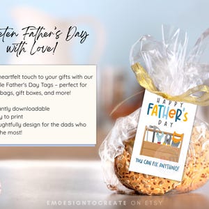 PRINTABLE Father's Day Tags, Happy Father's Day Gift Tag, Customized ...