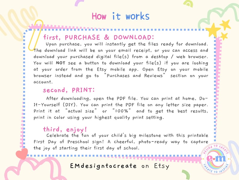 PRINTABLE First Day of Pre-k Sign, First Day of School Sign Preschool ...