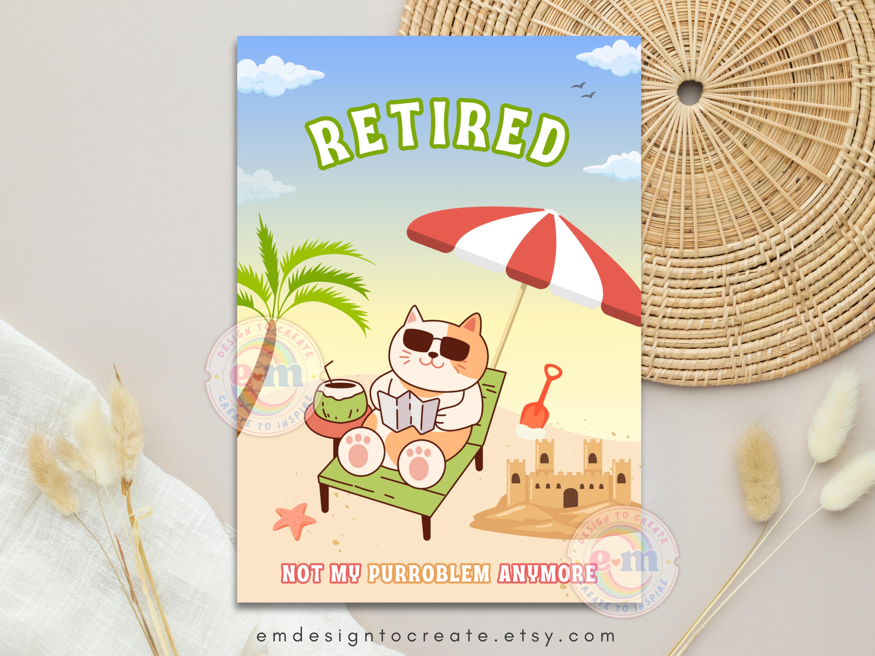 Printable Funny Retirement Card, Cute Happy Retirement Card for ...