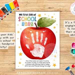 First Day of School Handprint Poem Craft 2025, PRINTABLE Preschool ...