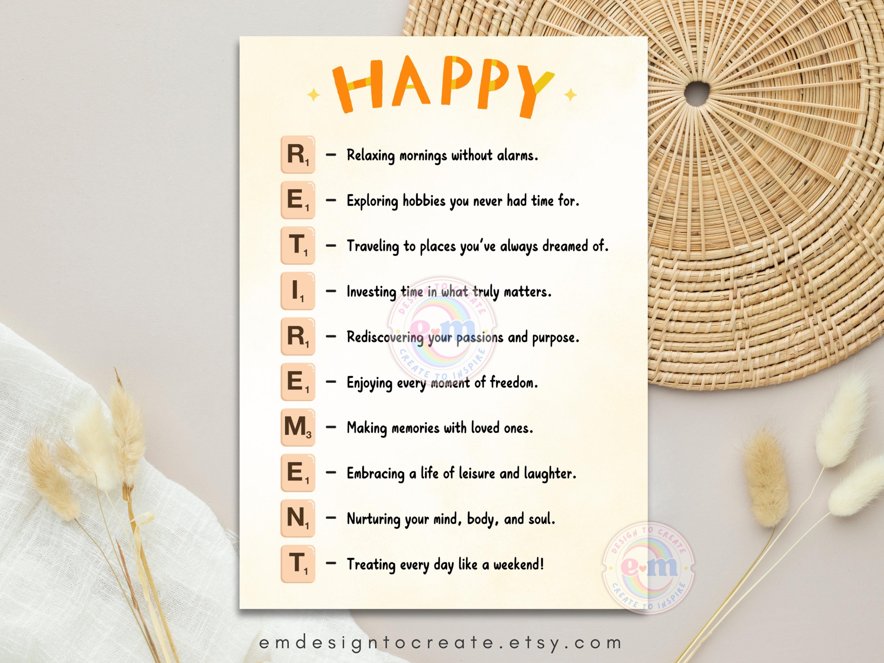 Printable Retirement Card Coworker, Happy Retirement Card, Good Luck on ...