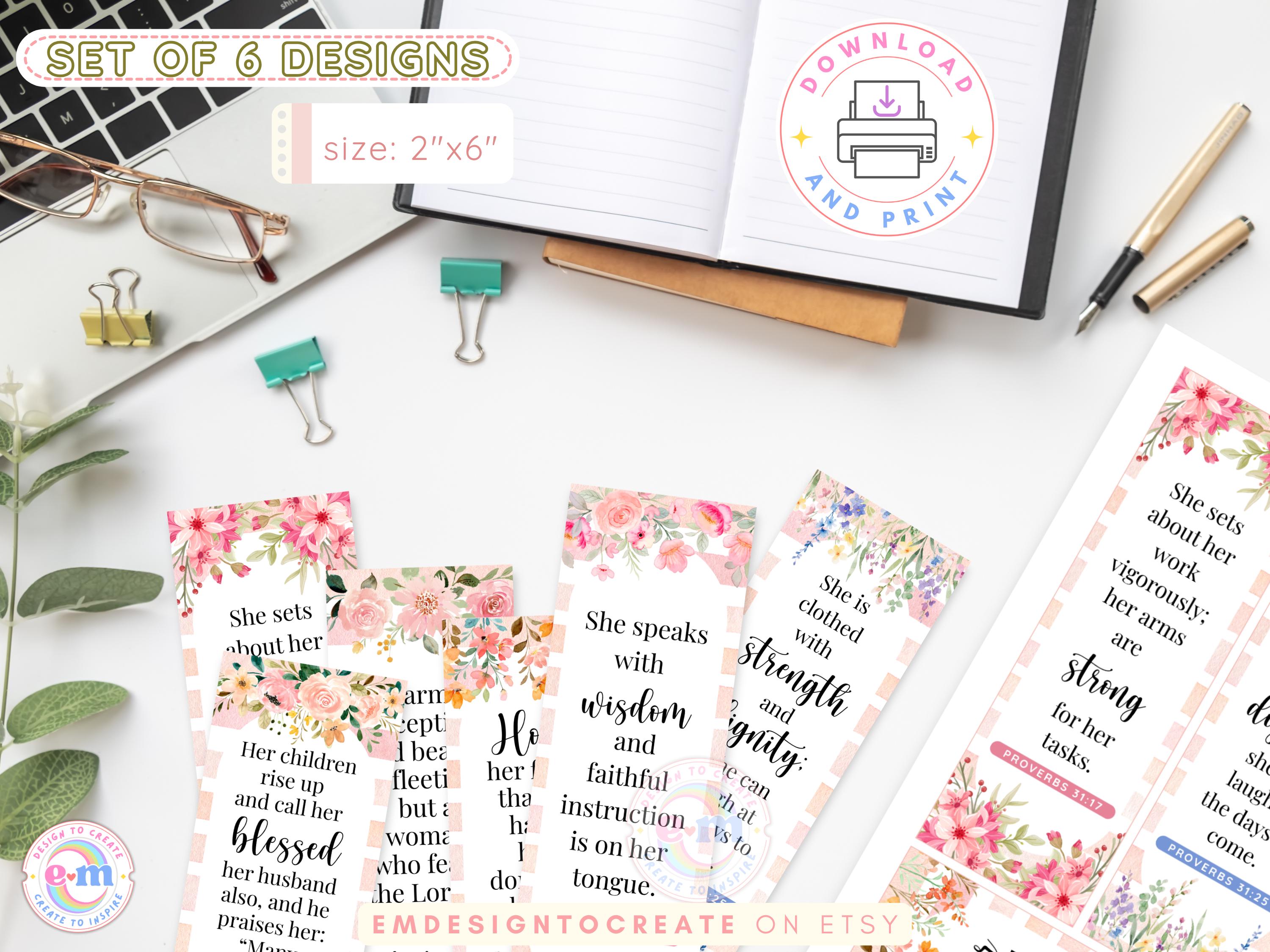 PRINTABLE Mother's Day Bookmarks, Bible Verse Bookmarks for Women ...