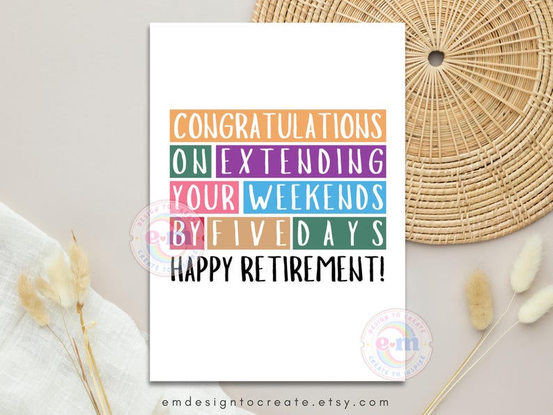 Printable Retirement Card, Funny Happy Retirement Gift, Congratulations ...