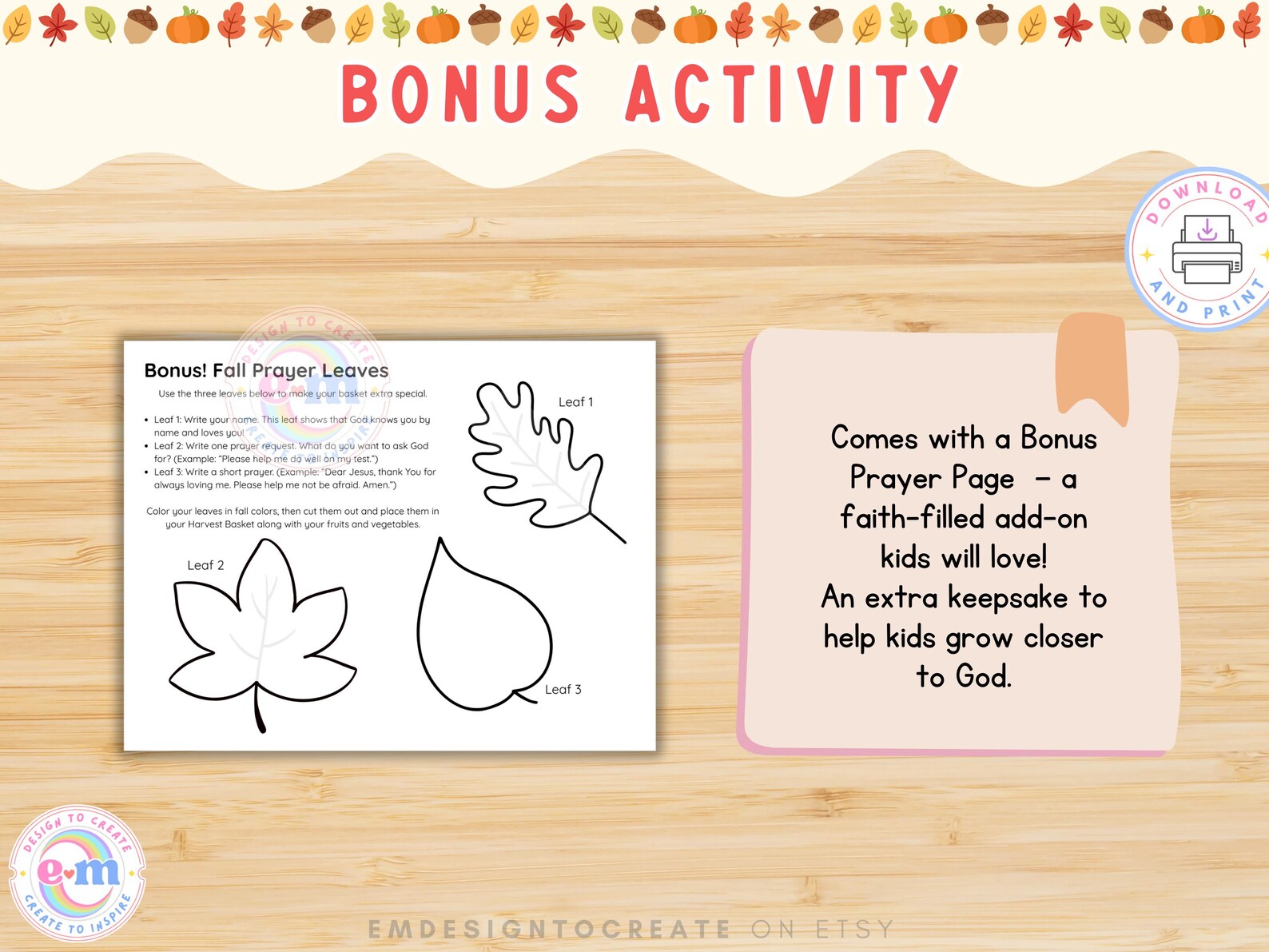 Fall Bible Craft for Kids, Harvest of Thanks Printable Bible Lesson ...