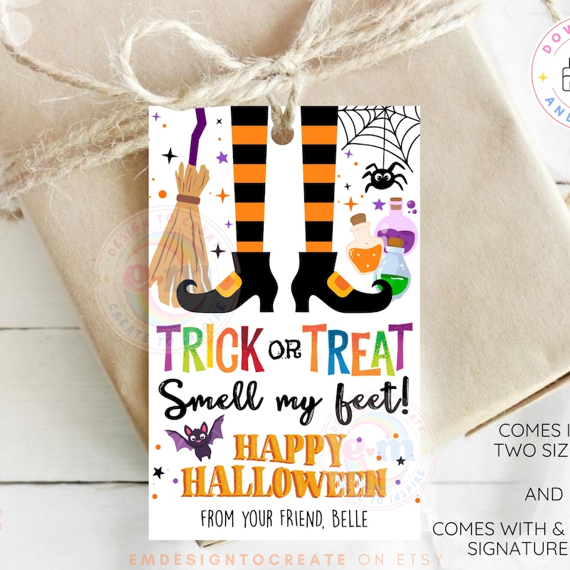 Trick or Treat Smell My Feet Printable - Etsy