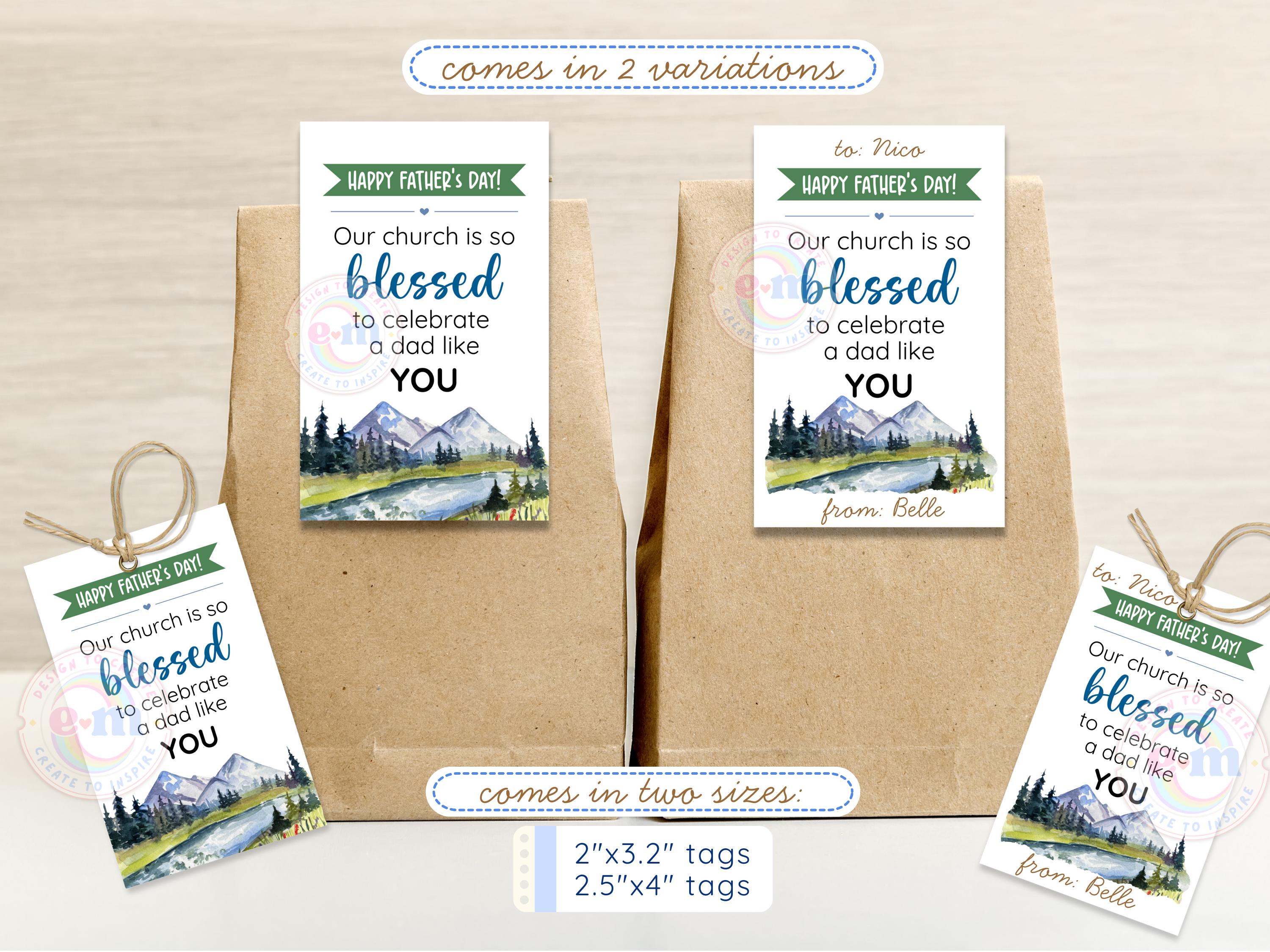 PRINTABLE Church Father’s Day Gift Tags, Happy Father’s Day Bible Verse ...