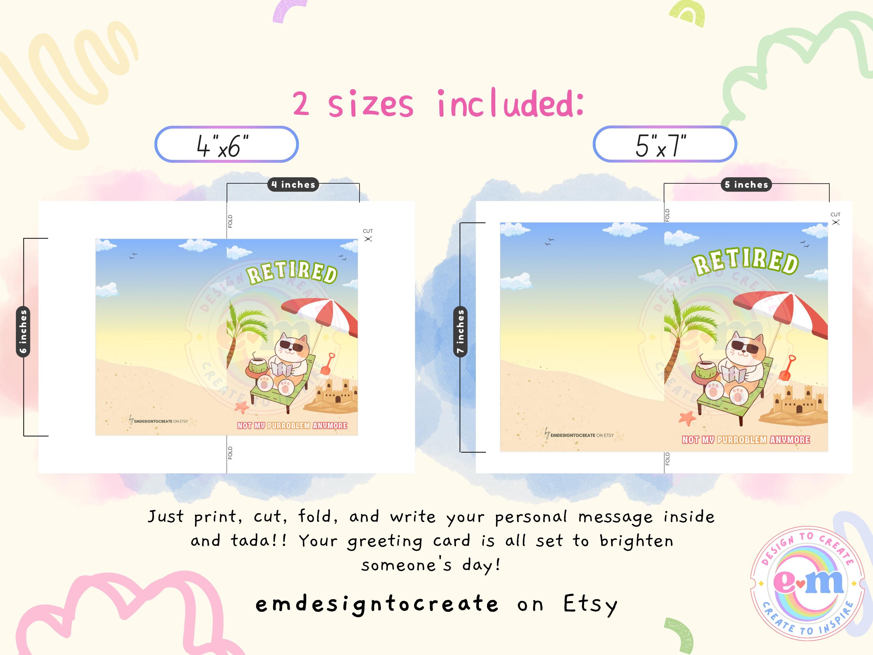 Printable Funny Retirement Card, Cute Happy Retirement Card for ...