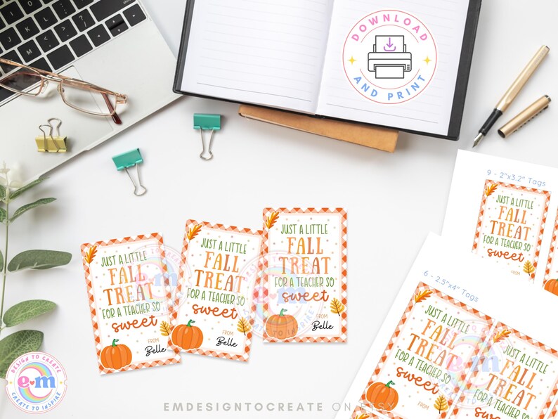 Fall Gift Tags Printable: Teacher Appreciation Fall Treat Bag Tags ...
