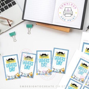 PRINTABLE Father's Day Tags, Happy Father's Day Gift Tag, Tools Toolbox ...