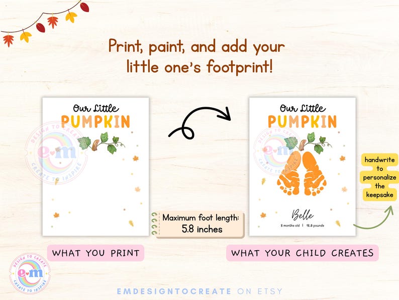 Pumpkin Footprint Craft for Baby, Our Little Pumpkin Footprint Art ...