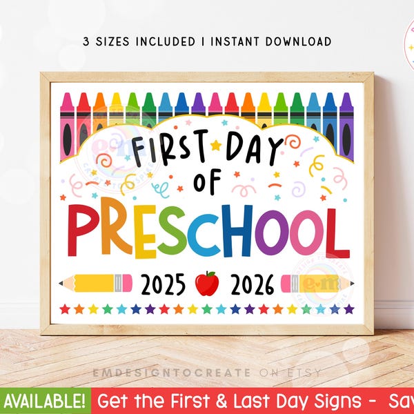 Preschool Sign - Etsy