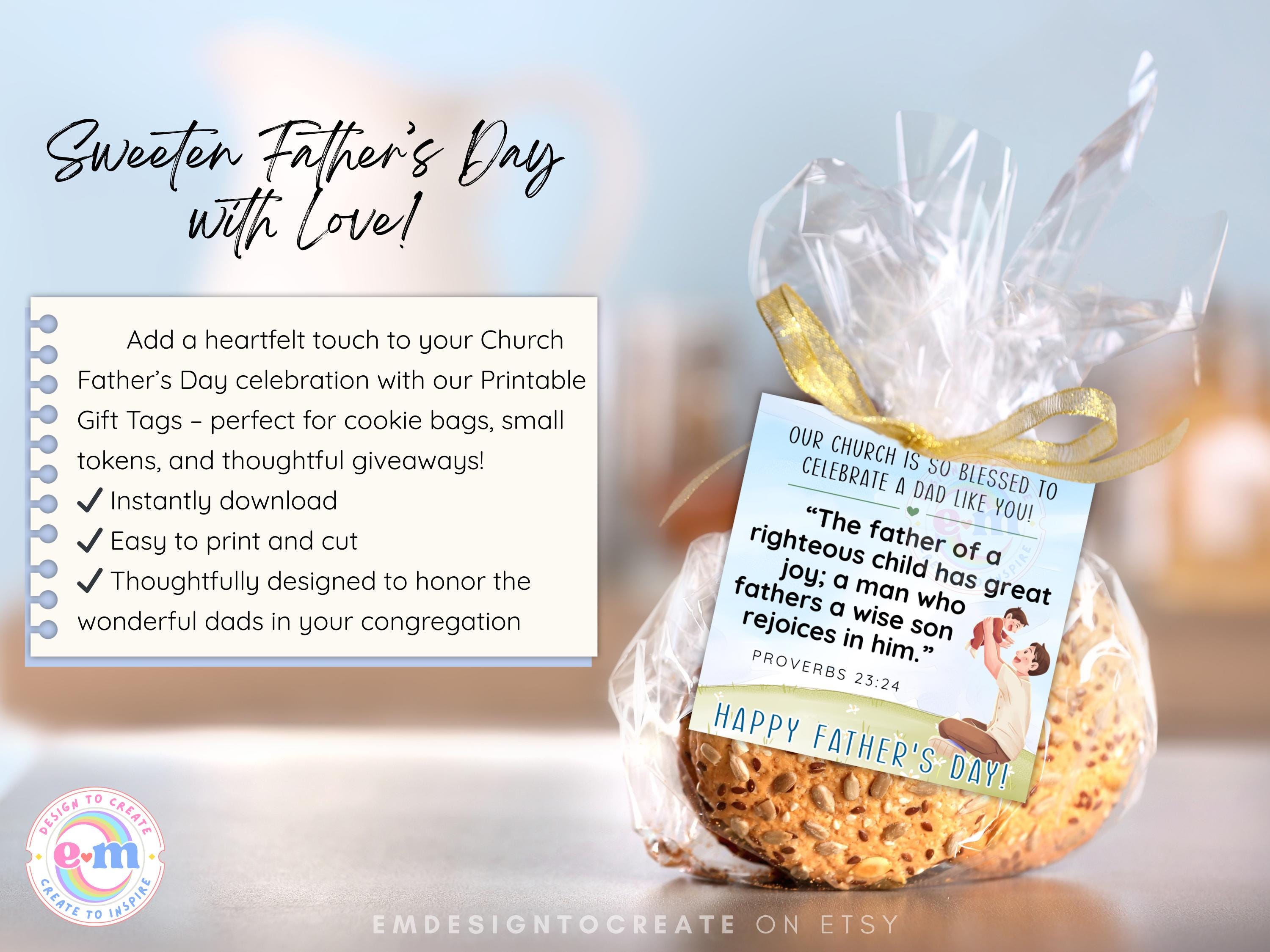 PRINTABLE Church Father's Day Gift Tags, Happy Fathers Day Tags for ...