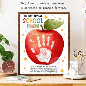 First Day of School Handprint Poem Craft 2025, PRINTABLE Preschool ...