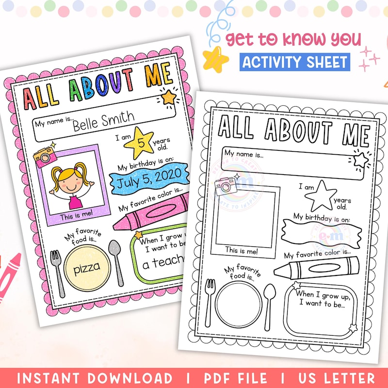 About Me Pdf Design - Etsy