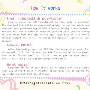 First Day of Pre-k Sign, PRINTABLE First Day of School Sign, 2025 Back ...