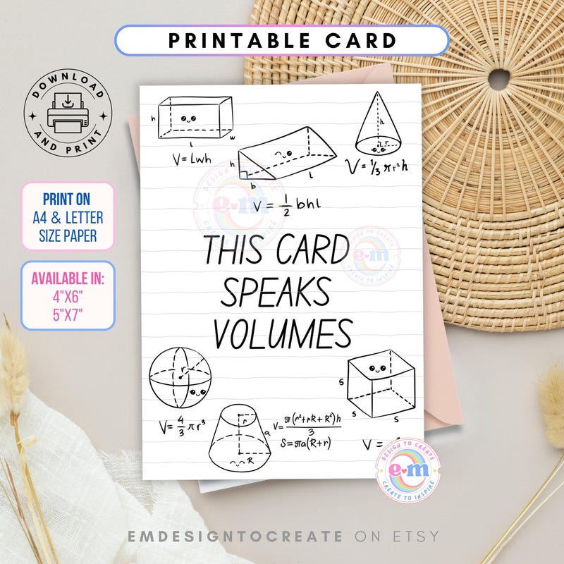 Maths Greeting Cards - Etsy