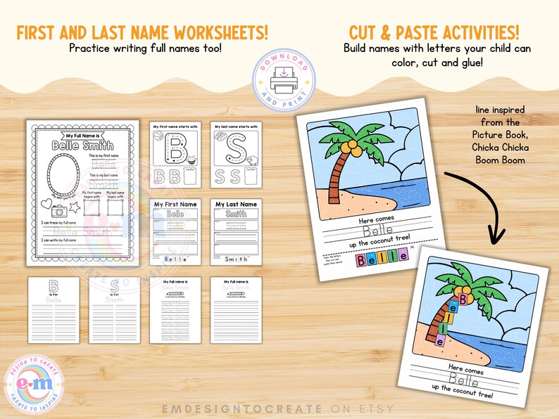 Personalized Name Tracing Workbook, Custom Handwriting Practice ...