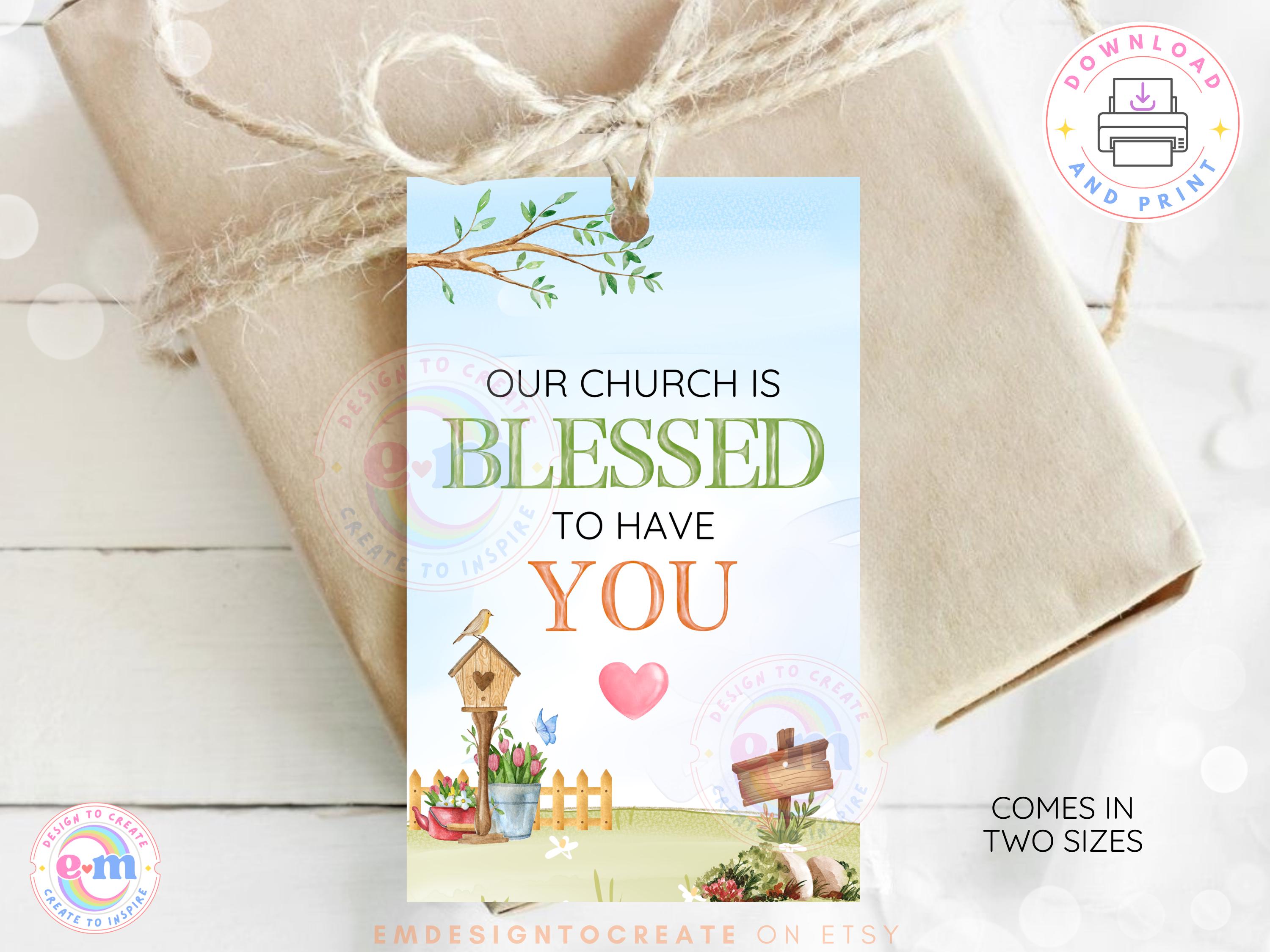 Church Gift Tags PRINTABLE, Generic Church Appreciation Tags, Volunteer ...