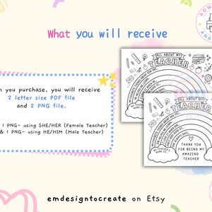 Teacher Appreciation Week Printable for Kids, All About My Teacher ...
