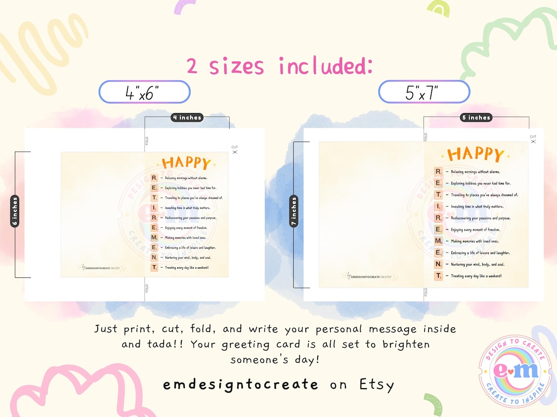 Printable Retirement Card Coworker, Happy Retirement Card, Good Luck on ...