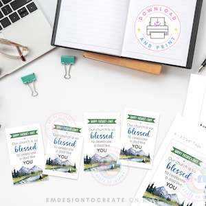 PRINTABLE Church Father’s Day Gift Tags, Happy Father’s Day Bible Verse ...