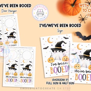 You've Been Booed PRINTABLE Set - Halloween Signs, Gift Tags - Instant ...