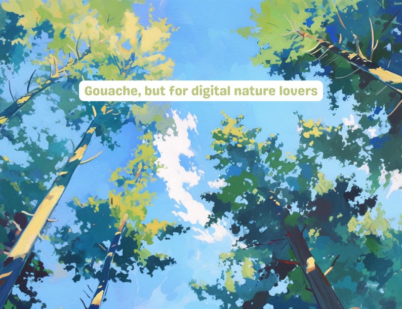 Procreate Brushes: Nature's Gouache, 55 Realistic Gouache Brushes for ...