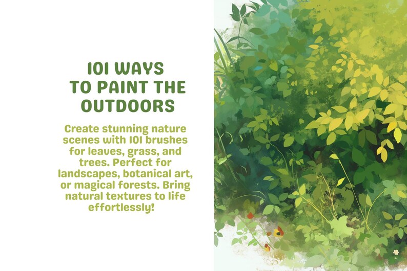 Procreate Brushes: Foliage Frenzy, 101 Plant Leaf Brushes for Lush ...