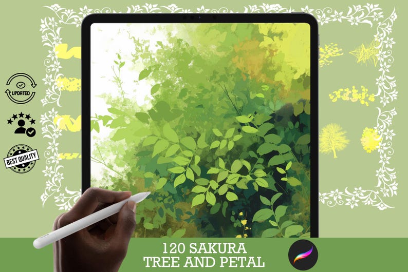 Procreate Brushes: Foliage Frenzy, 101 Plant Leaf Brushes for Lush ...
