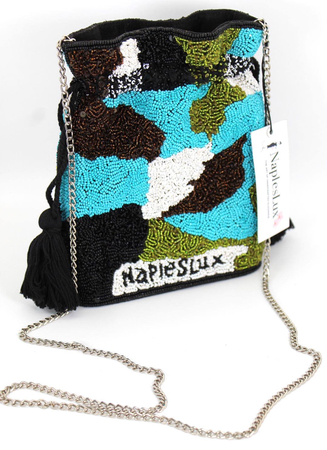 Coastal Lagoon - Designer Luxury Bucket Bag Reflect Colors of a Blue ...