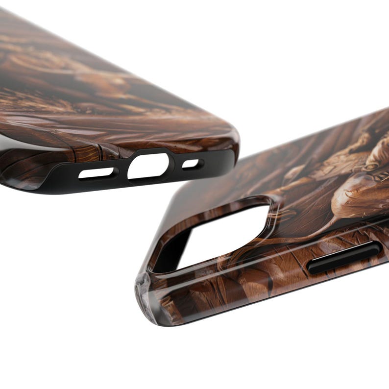 Western Wood Carving Cowboy Bull Rider - iPhone and Samsung Tough Phone ...