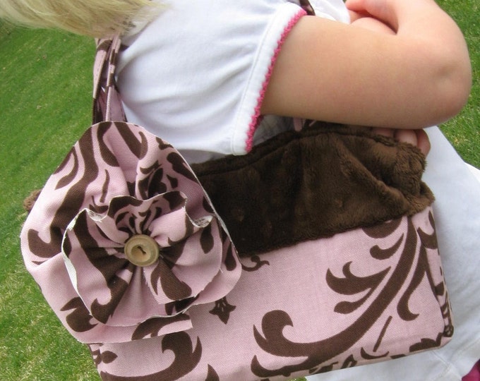 Little Girls Purse/book Bag PDF Sewing Pattern With Bonus Fabric Flower ...