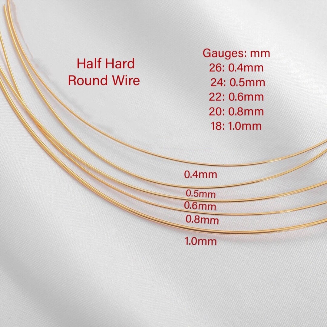 14K Gold Filled Half Hard Round Wires/wires for Jewelry Making/half ...