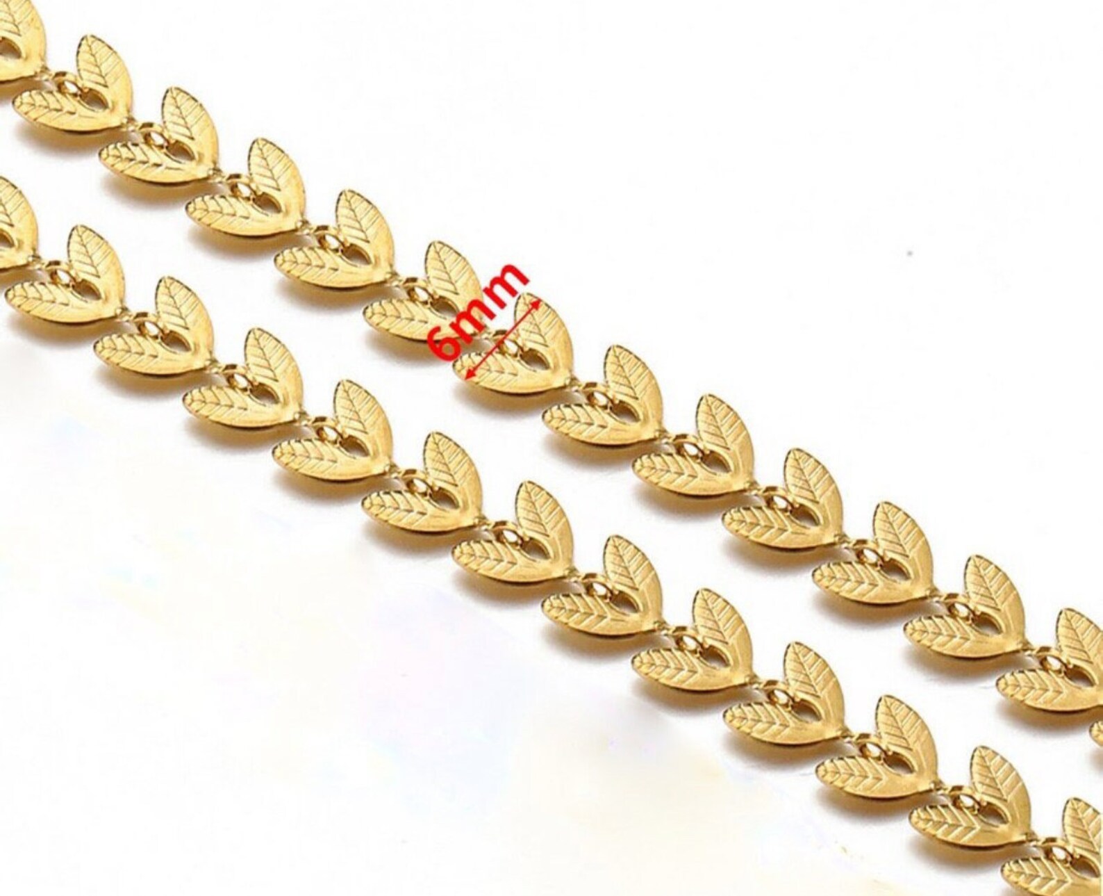18K Gold Filled Leaf Chains|chevron Link Chain|diy Arrow Chains ...