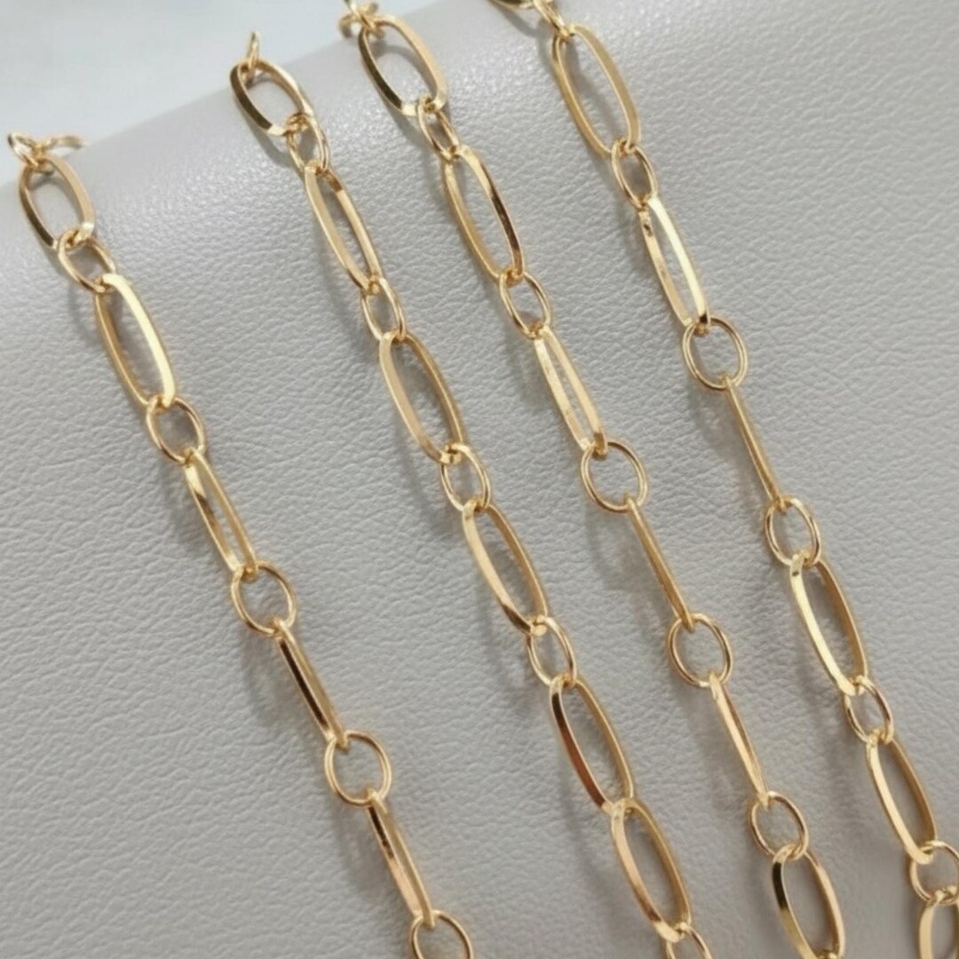 18k Gold Filled Paperclip Chain/oval Link Chain/loose Chain/chains for ...