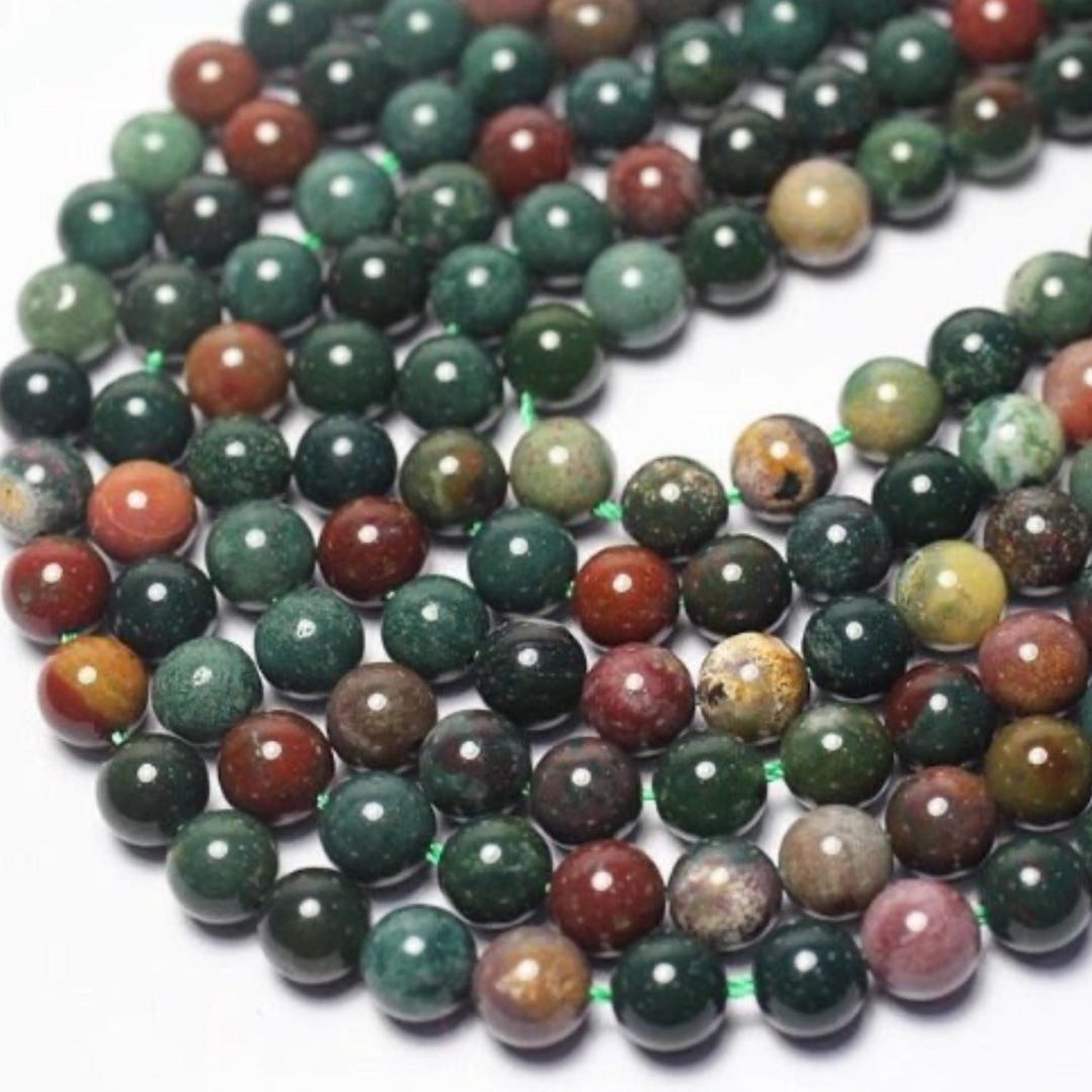 Indian Bloodstone Beads|natural Dark Green Bloodstones|aaa Grade Round ...