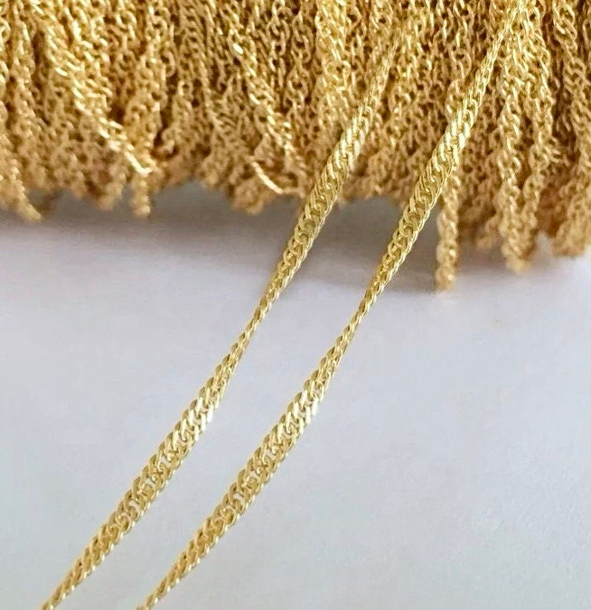 14k Gold Filled Twisted Ripple Chain|singapore Gold Fill Chain|chains ...