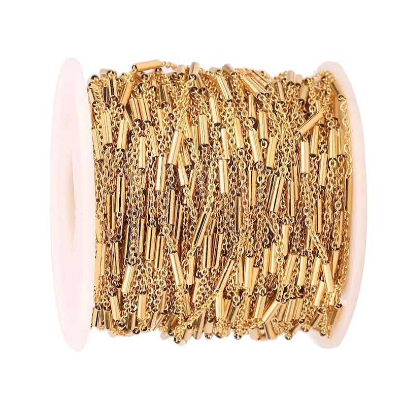 18k Gold Filled Tube Bead Chain/tube Bead Chain/wholesale Chains for ...