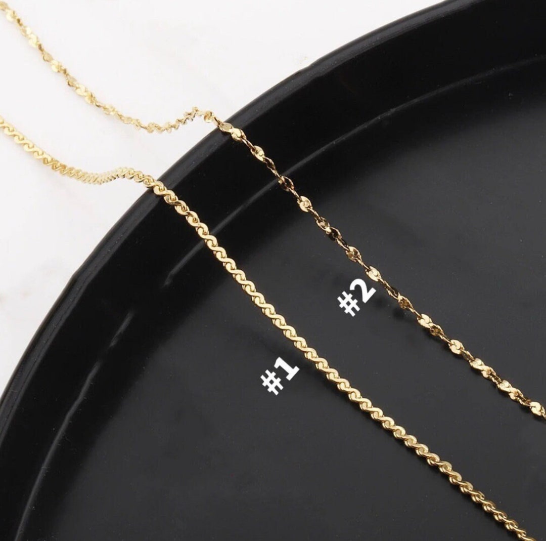 18K Gold Filled Snake Flat Chain/snake Chain/bulk Chain for Permanent ...