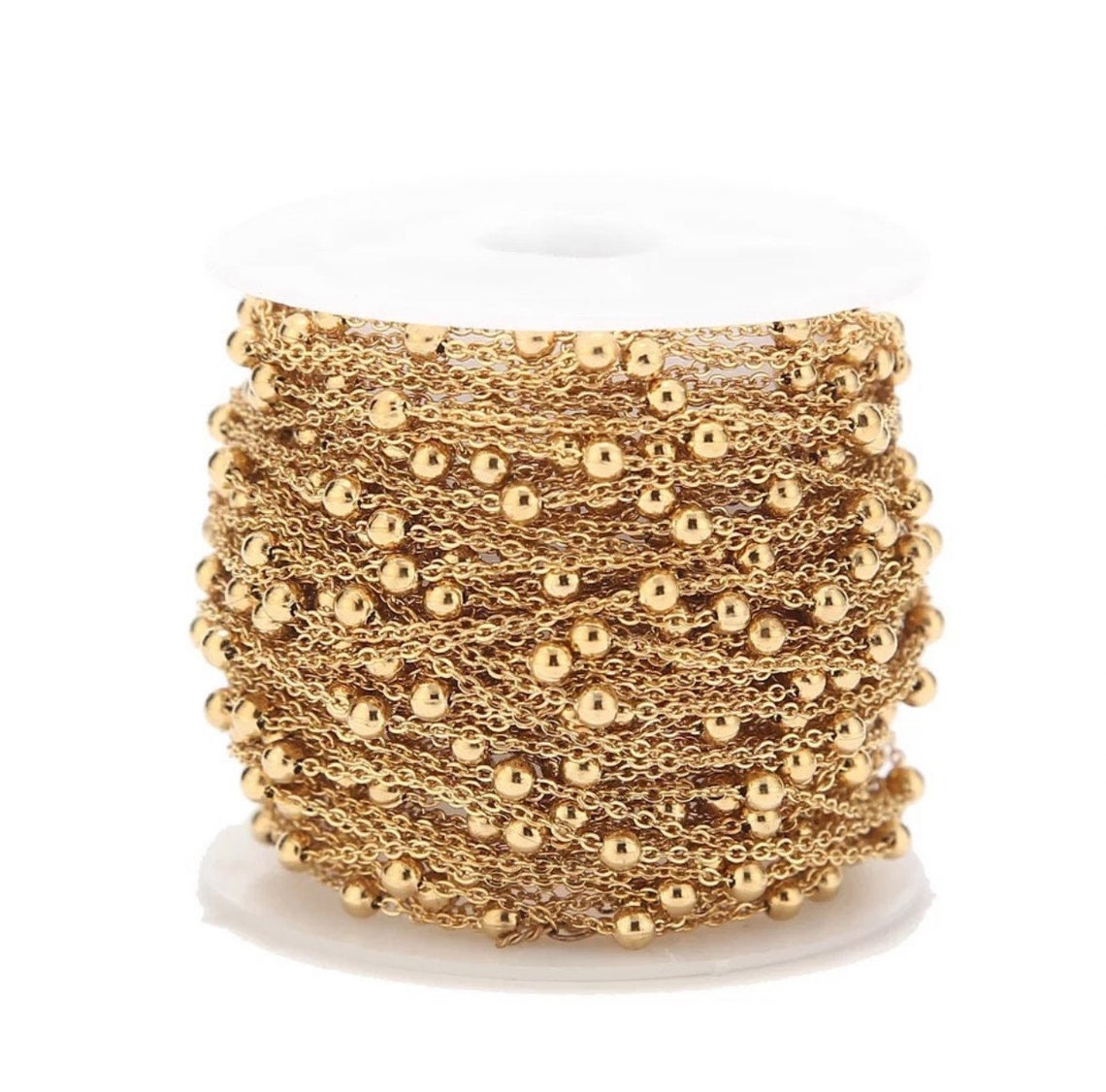 18k Gold Filled Satellite Chain/bead Chain/ Permanent Jewelry Chains ...