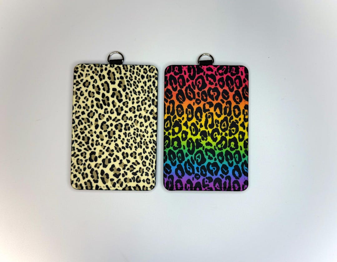 Cheetah Print ID Badge Holders - Etsy