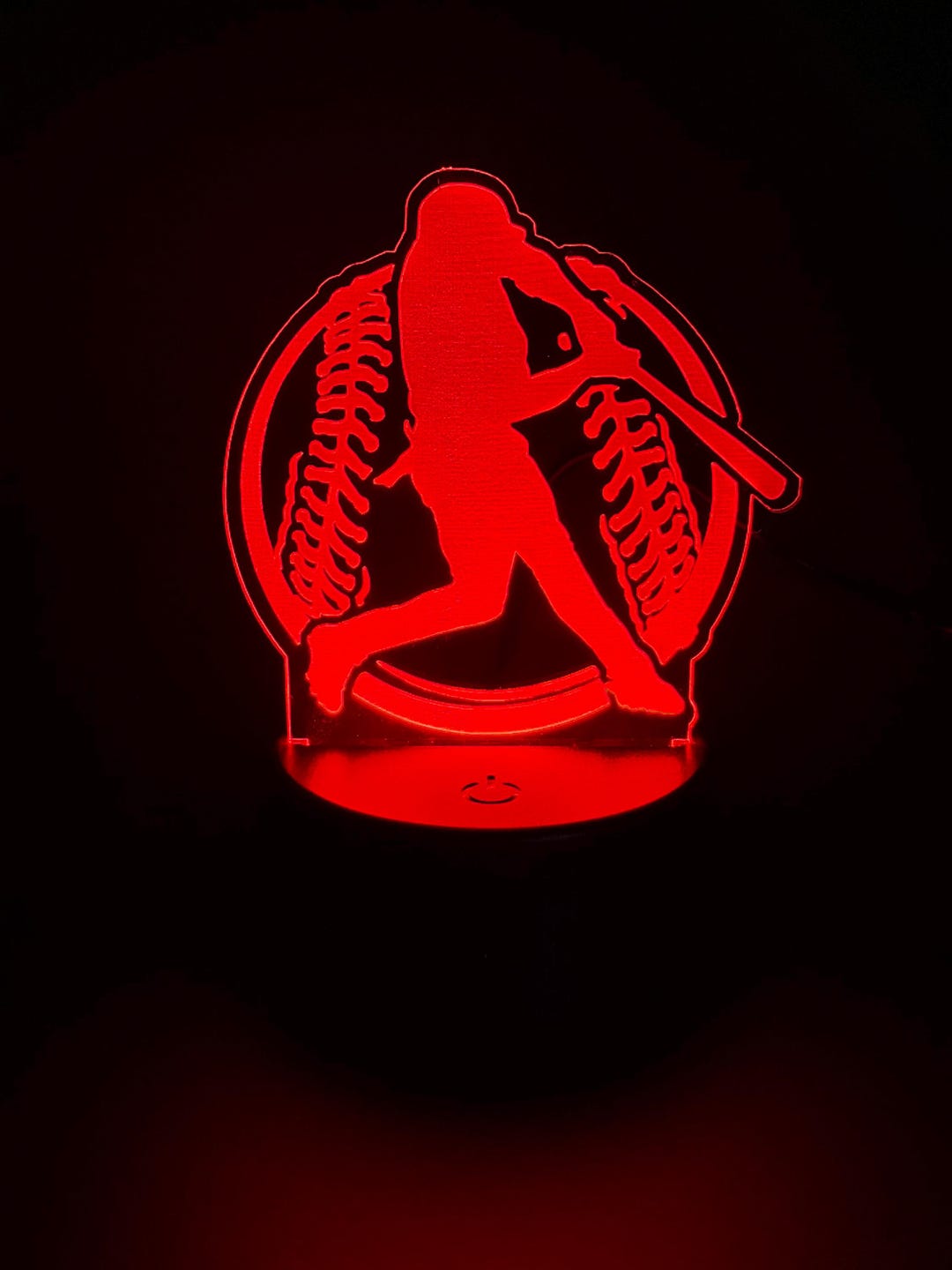 Baseball Batter LED Night Light - Etsy