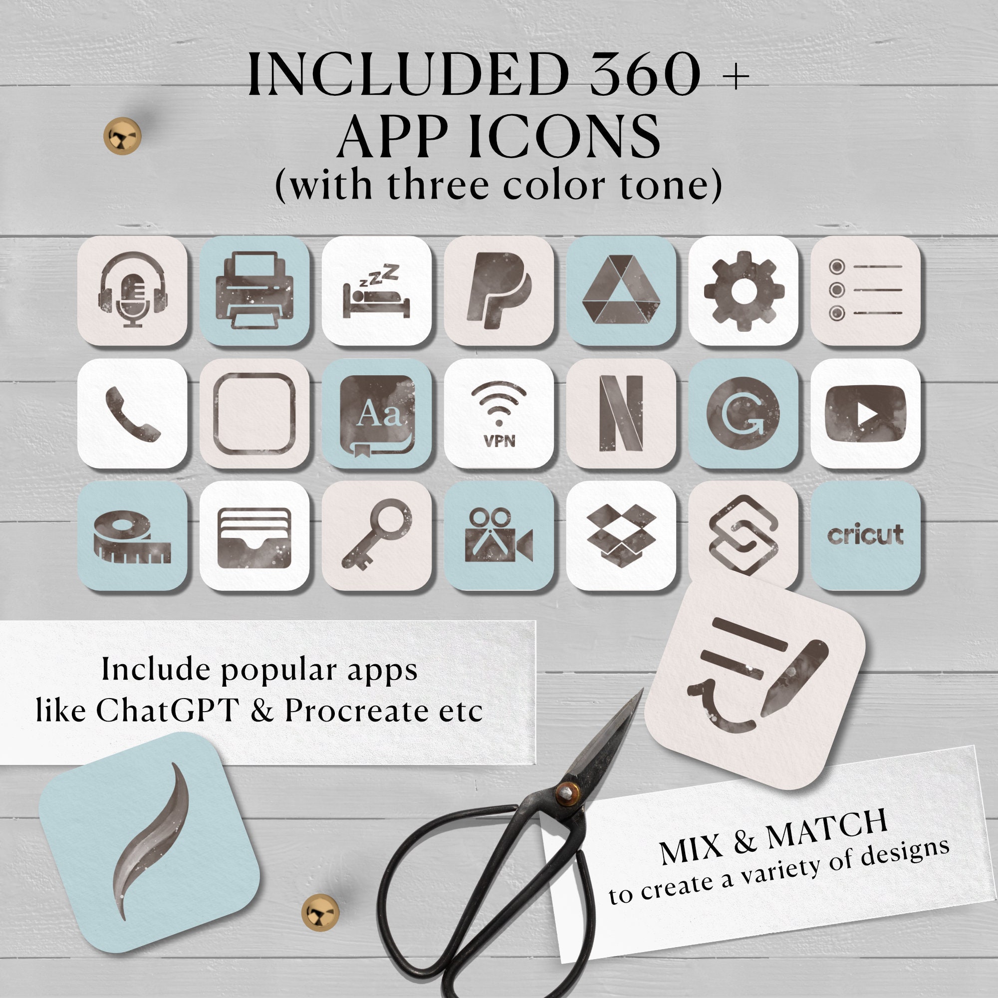 Watercolor Foliage iPad Theme Aesthetic Ios17 Theme iPad Homescreen ...