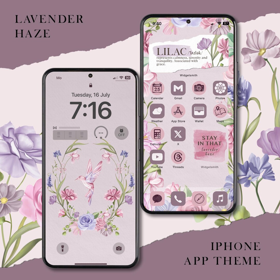 Lavender Haze Ios17 Icon Lavender App Icon Handdrawn App Icon Lilac App ...