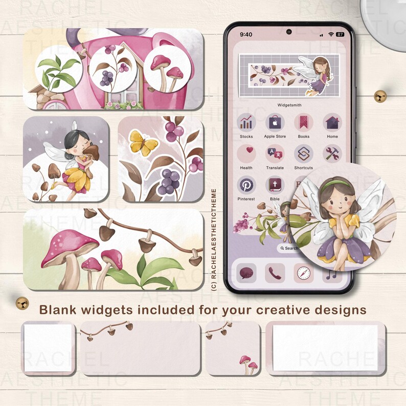 Fairy Cottage Phone Icon Pack, Aesthetic Ios26 App Icon, Mushroom ...