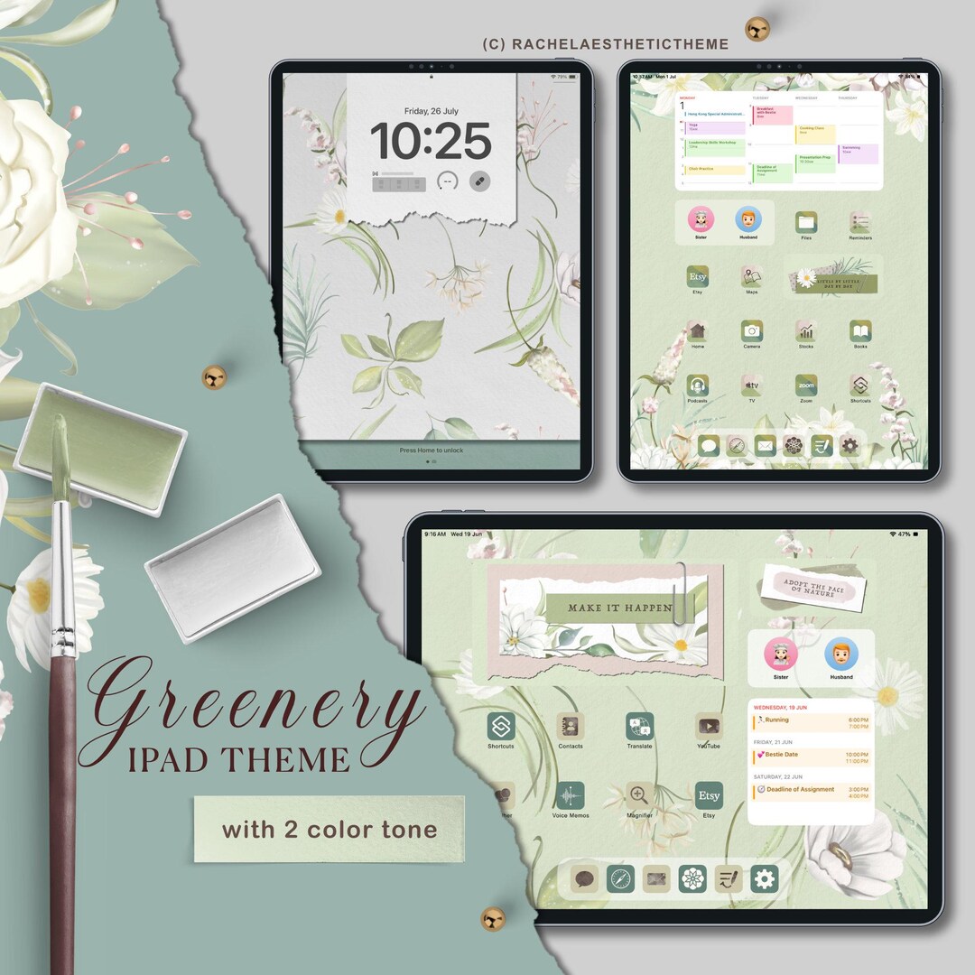 Greenery App Icon Pack for Ipad, Green Ios Icon Pack, Minimal App Icon ...