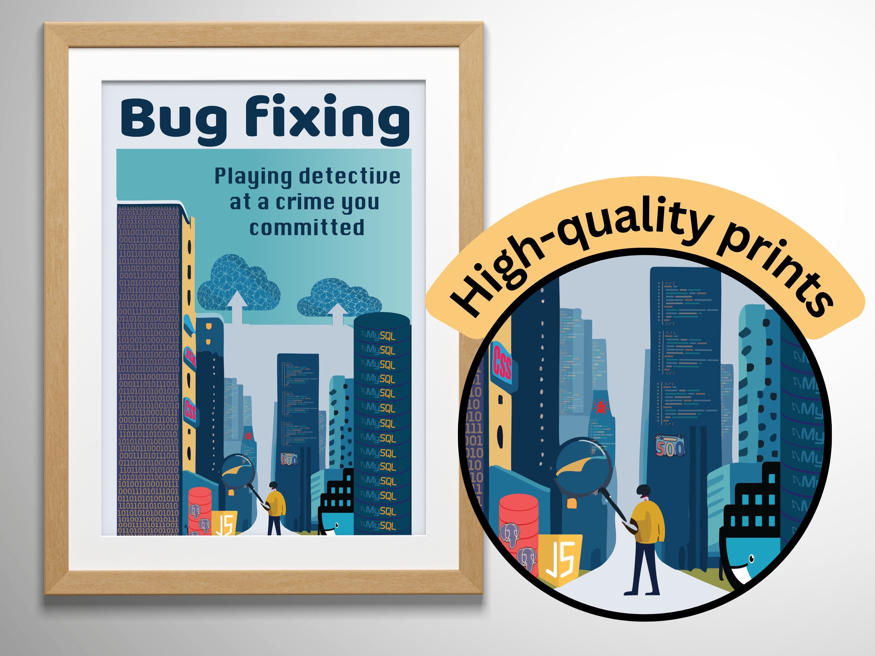 Funny Programmer Wall Art for Office Computer Nerd Computer Programmer Gift Computer Geek Gift ...