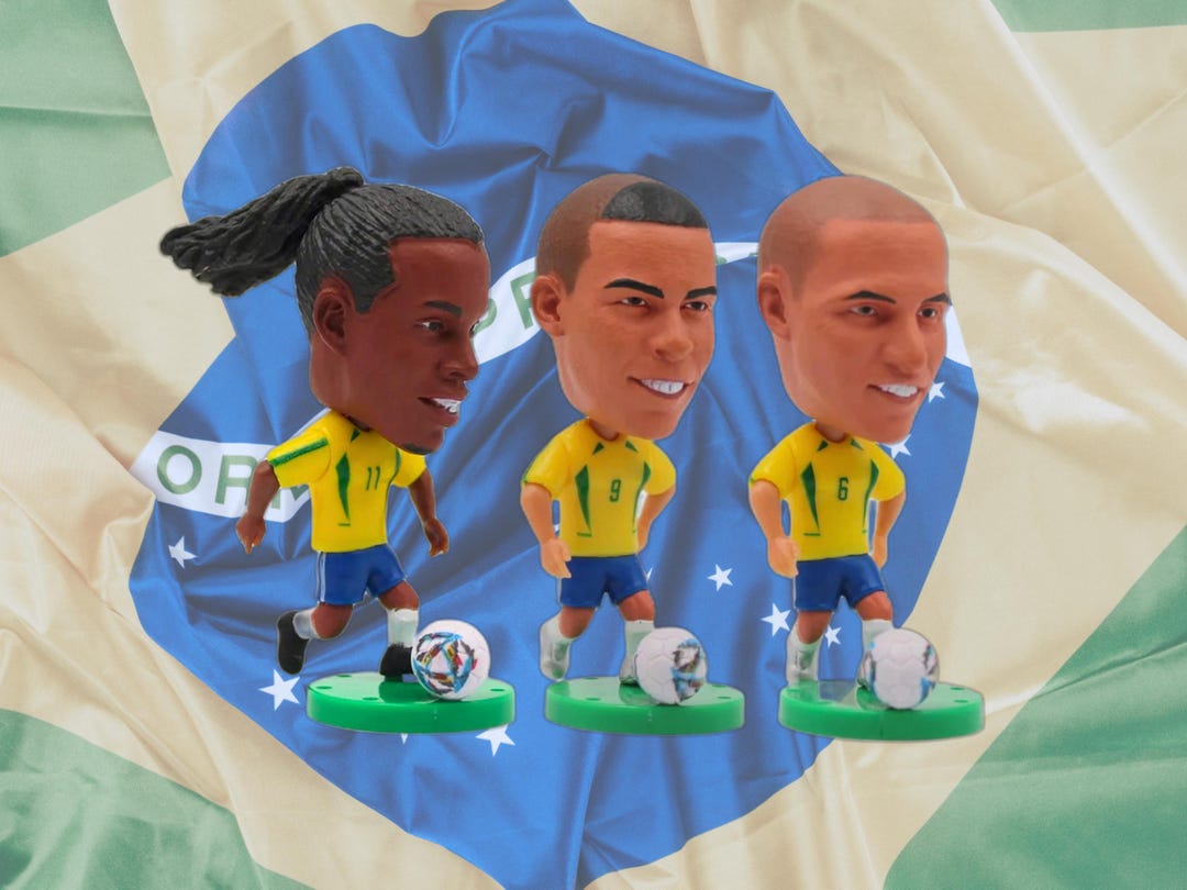 Brazil Soccer Star Mini Figures Collectible Football Player Statuettes ...