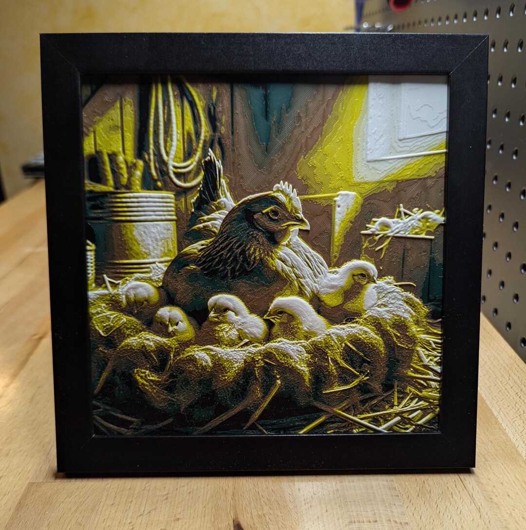 Mother Hen Wall/desk Decor, Hueforge - Etsy