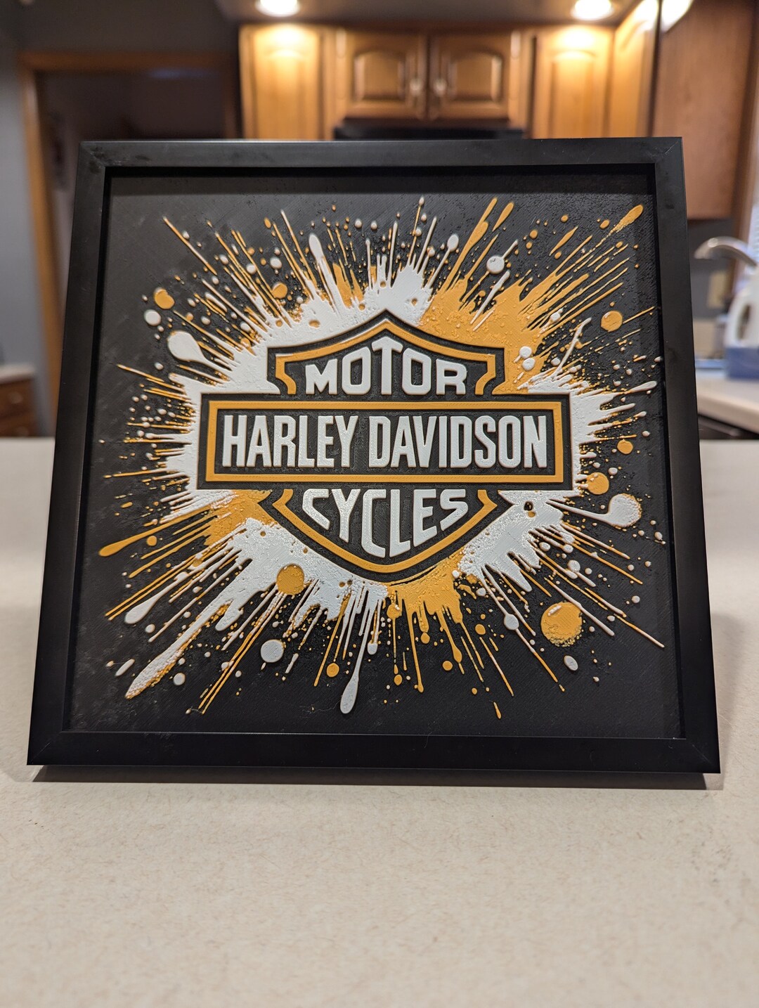 Harley Davidson Wall/desk Decor, Hueforge - Etsy